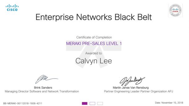 Meraki Black Belt Registration